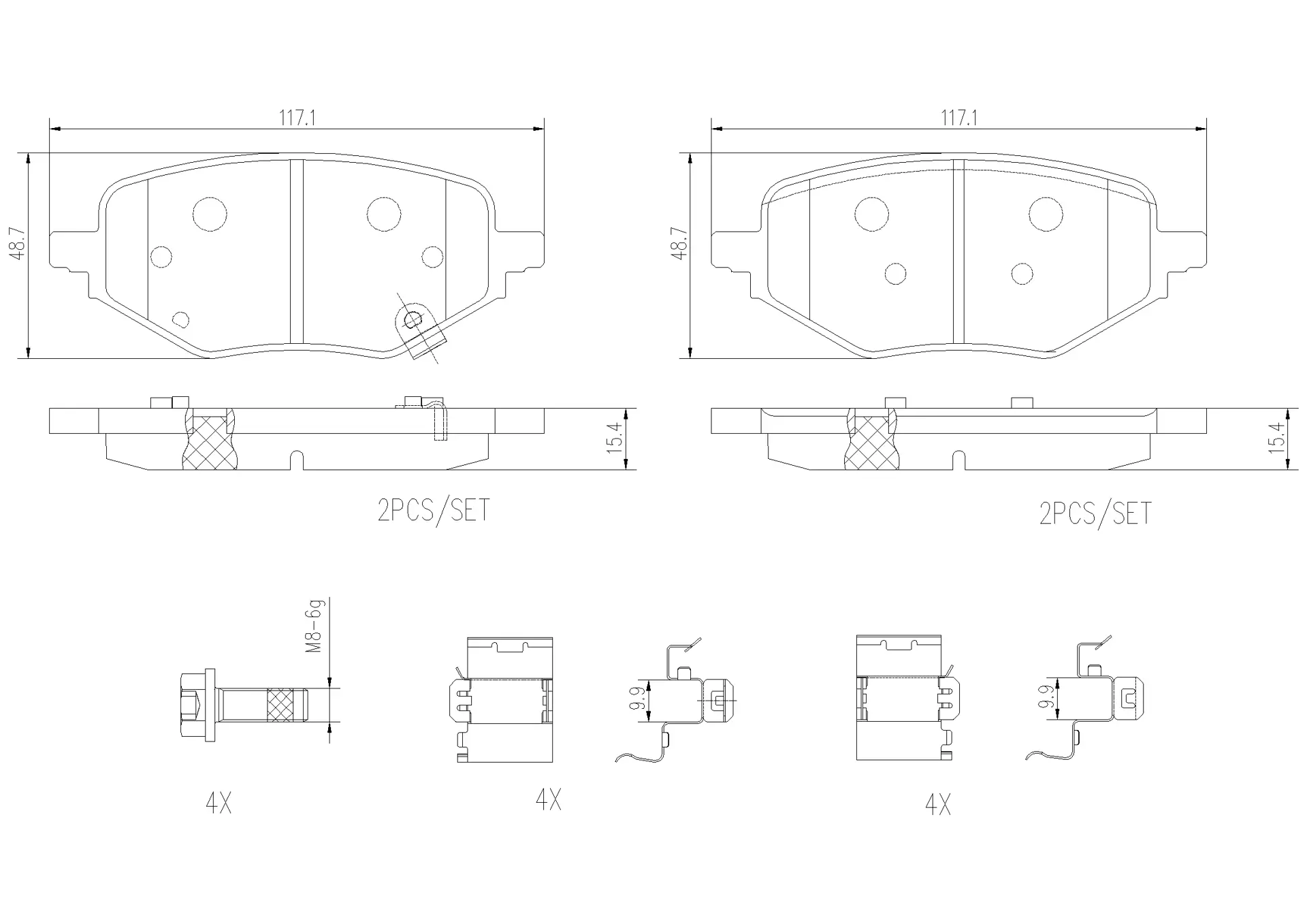 Brake pad Brembo P 25 006