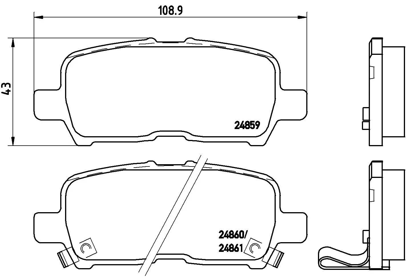Brake pad Brembo P 07 001