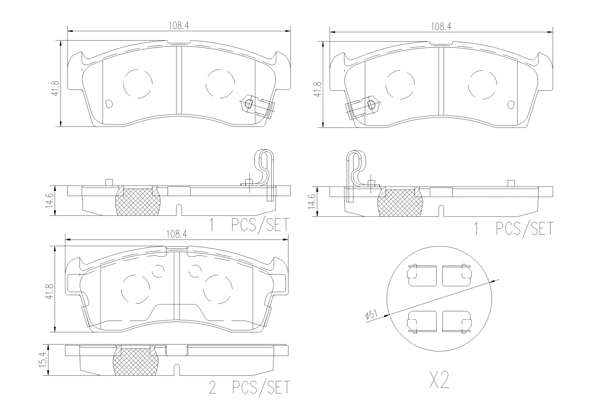 Brake pad Brembo P 56 127