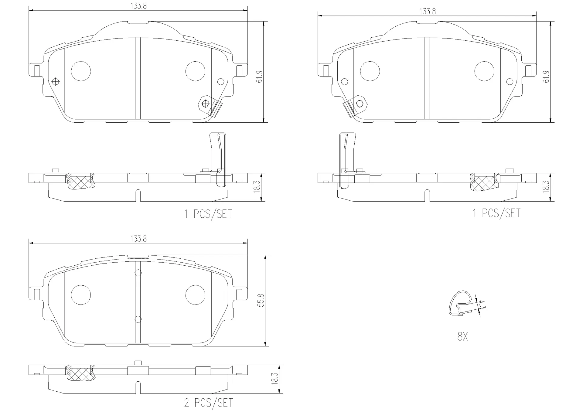 Brake pad Brembo P 33 001