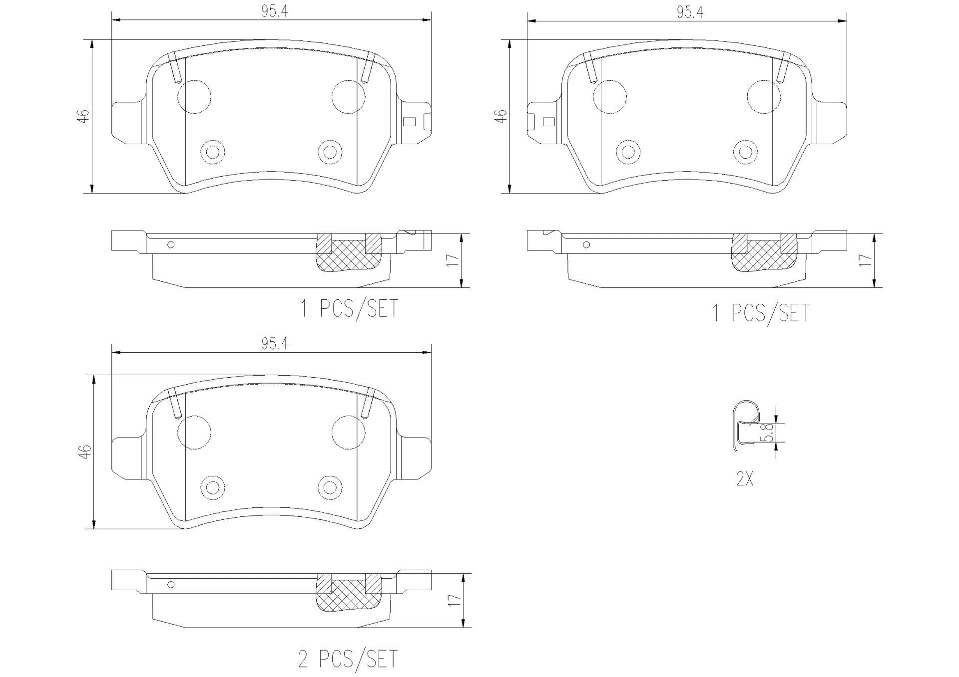 Brake pad Brembo P 26 001
