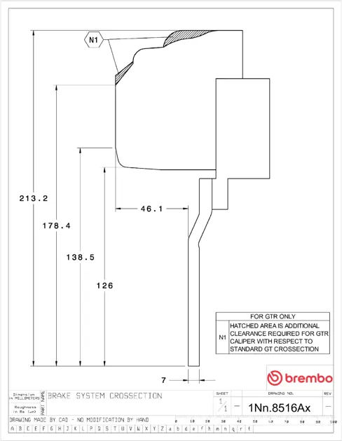 SPORT | TY3 brake disc Brembo 1N2.8516A_