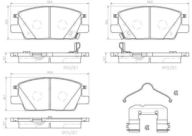 Brake pad Brembo P 07 016