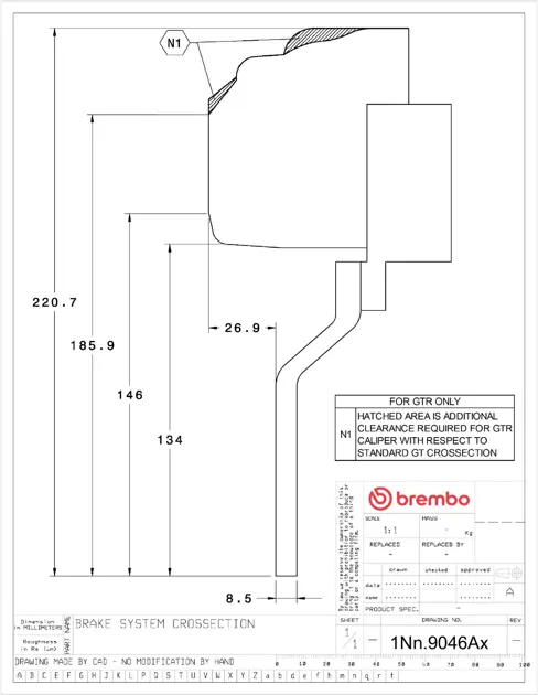 SPORT | TY3 brake disc Brembo 1N2.9046A_