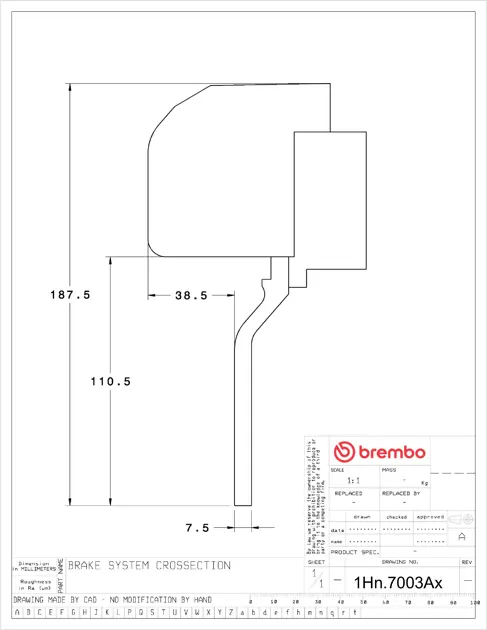 SPORT | TY3 brake disc Brembo 1H2.7003A_